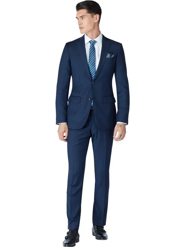 INDOCHINO Harrogate Glen Check Midnight Blazer - Blue