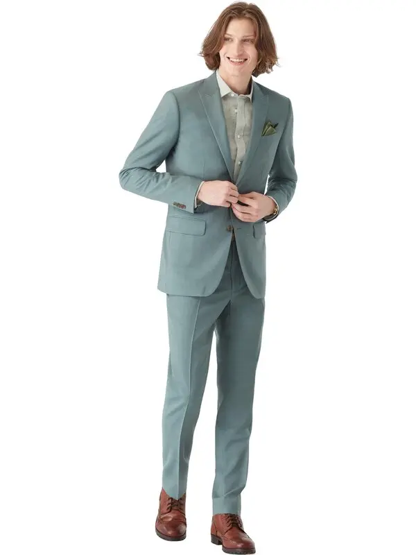 INDOCHINO Hamilton Sharkskin Sage Suit - Green