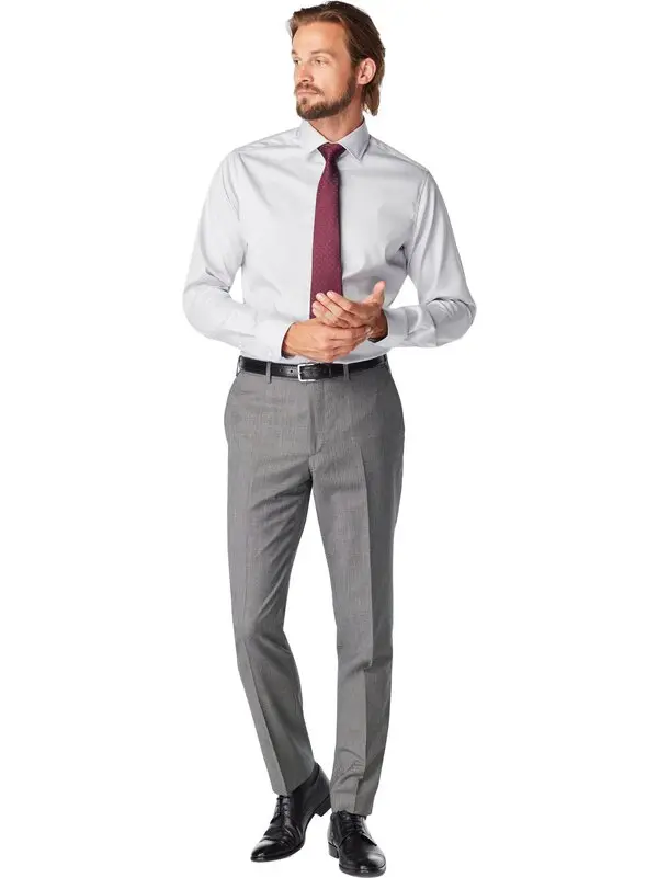 INDOCHINO Highbridge Nailhead Tailored Trousers - Gray