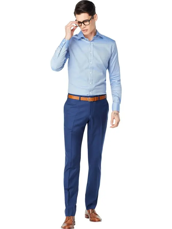 INDOCHINO Highbridge Wool Trousers - Blue
