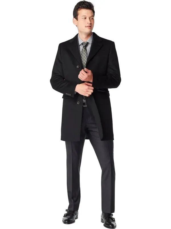 INDOCHINO Heartford Quilted Overcoat - Black