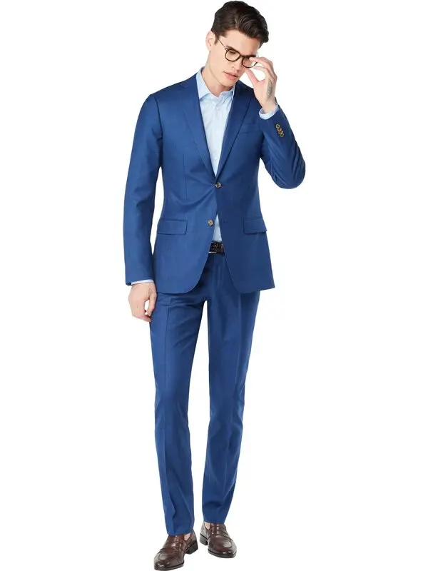 INDOCHINO Hayle Sharkskin Blazer - Blue