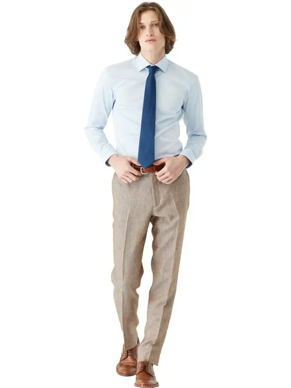 INDOCHINO Sailsbury Linen Pants - Brown