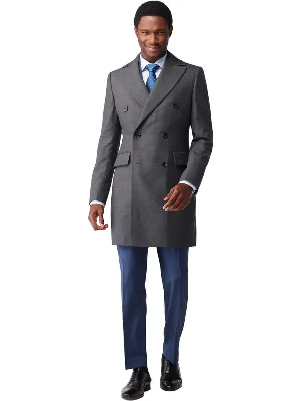 INDOCHINO Hatton Twill Quilted Overcoat - Gray