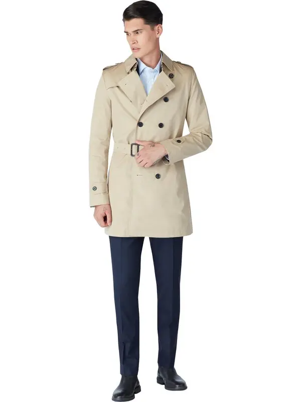 INDOCHINO Heywood Khaki Trench Coat With Detachable Lining - Brown