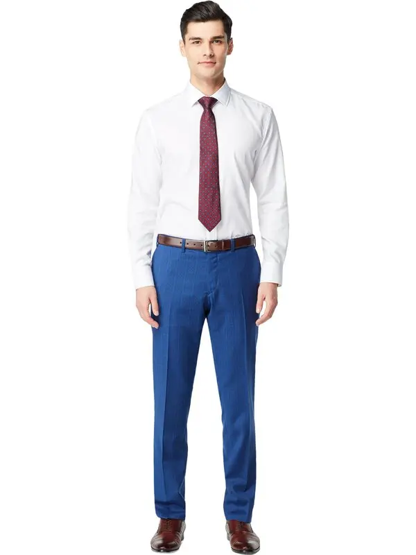 INDOCHINO Hemsworth Prince Of Wales Wool Trousers - Blue