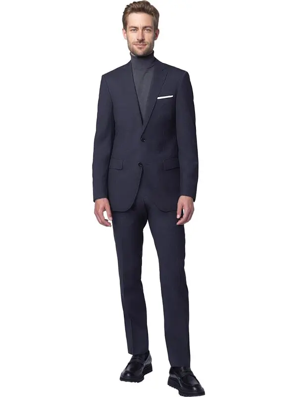 INDOCHINO Howell Wool Stretch Charcoal Suit - Gray