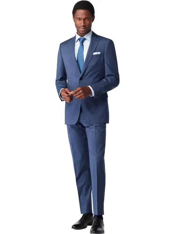 INDOCHINO Howell Wool Stretch Suit - Blue