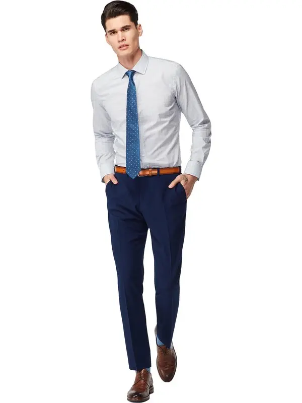 INDOCHINO Stapleford Seersucker Pants - Navy