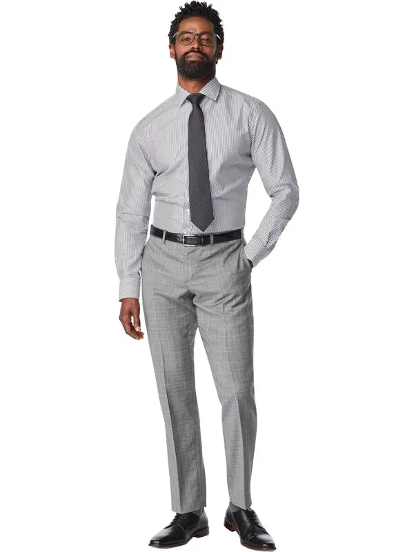 INDOCHINO Harrogate Glen Check Tailored Pants - Gray