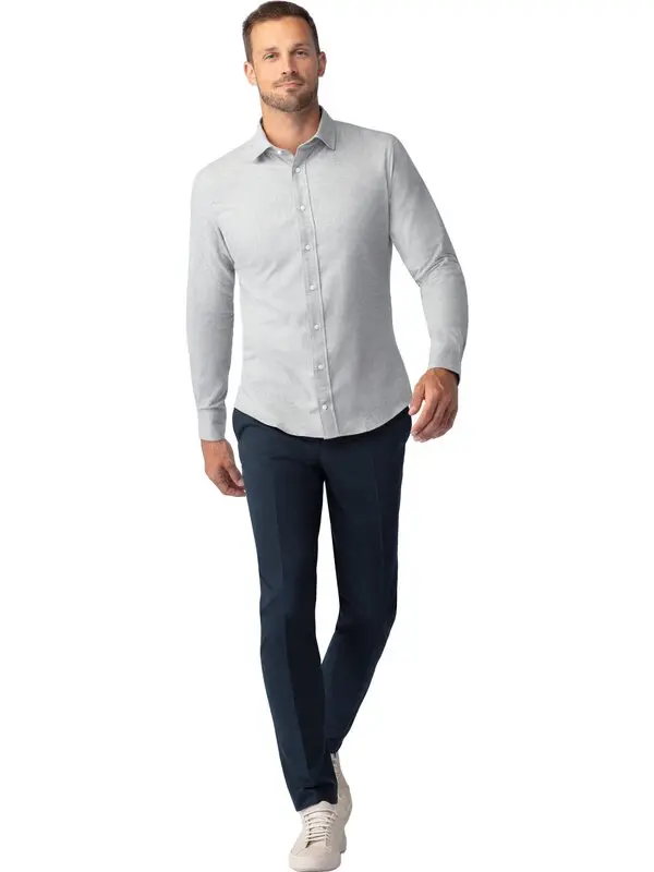 INDOCHINO Glynn Brushed Melange Light Casual Shirt - Gray