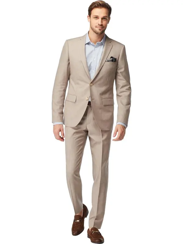 INDOCHINO Stockport Wool Linen Suit - Sand
