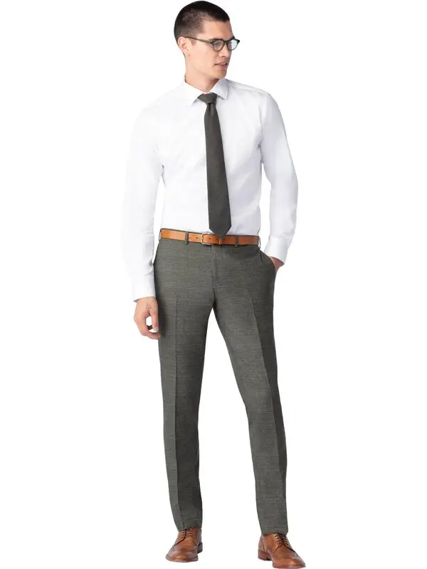 INDOCHINO Monza Royal Flannel Trousers - Olive