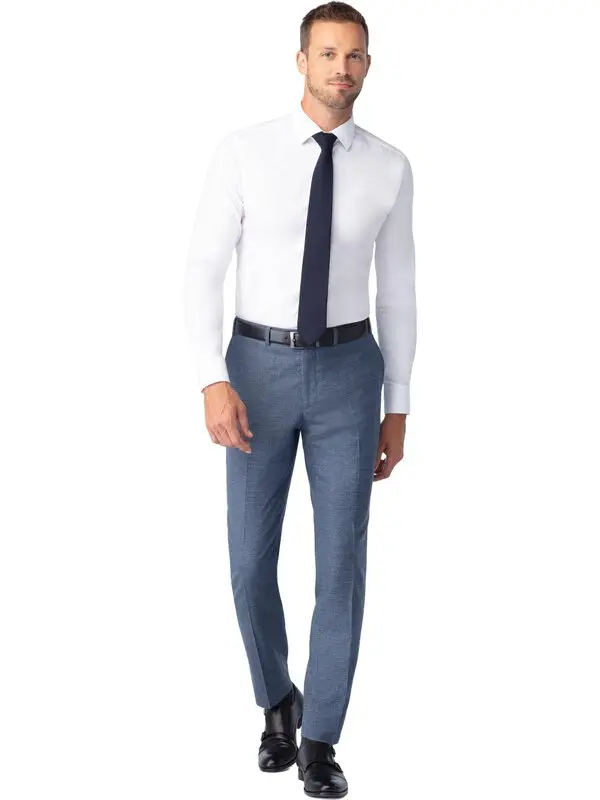 INDOCHINO Monza Royal Flannel Stone Pants - Blue
