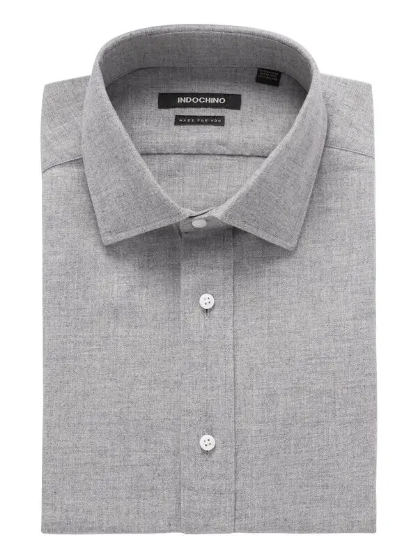 INDOCHINO Glynn Brushed Melange Light Shirt - Gray