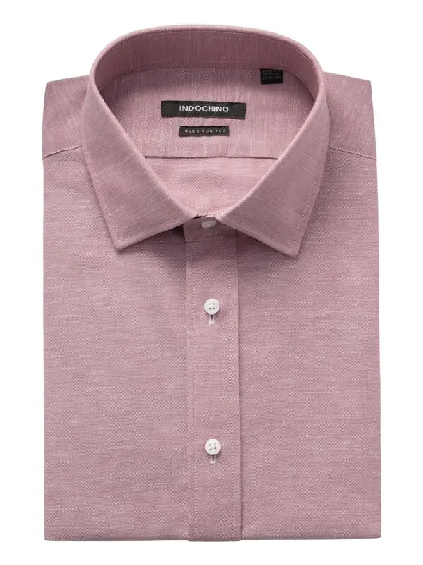 INDOCHINO Sudbury Cotton Linen Rose Shirt - Pink
