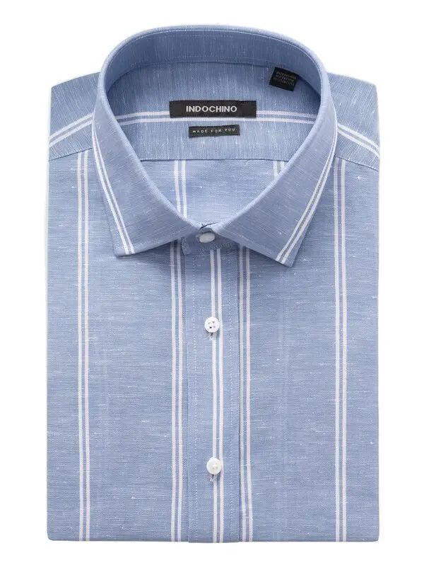 INDOCHINO Kenley Wide Stripe Shirt - Blue