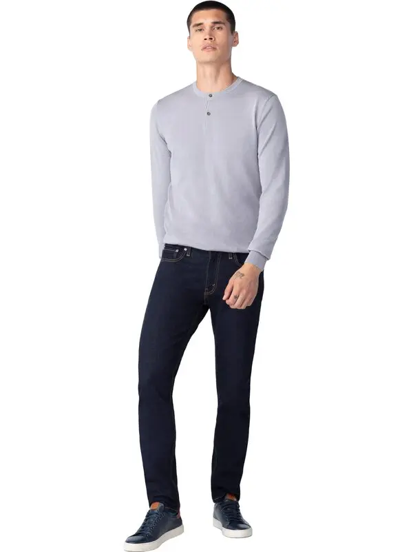 INDOCHINO Light Long Sleeve Henley Shirt - Gray