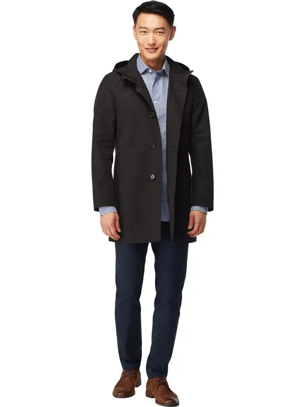 INDOCHINO Hadlow Hooded Raincoat - Black