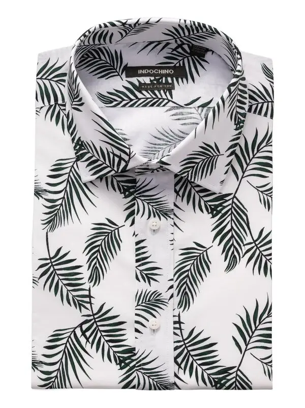 INDOCHINO Seaham Palm Print Shirt - Green