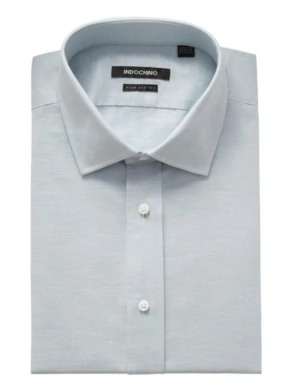 INDOCHINO Sudbury Cotton Linen Light Shirt - Blue