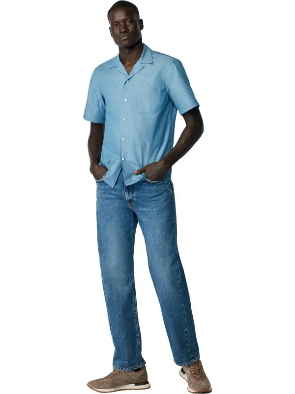 INDOCHINO Lea Washed Light Camp Shirt - Blue