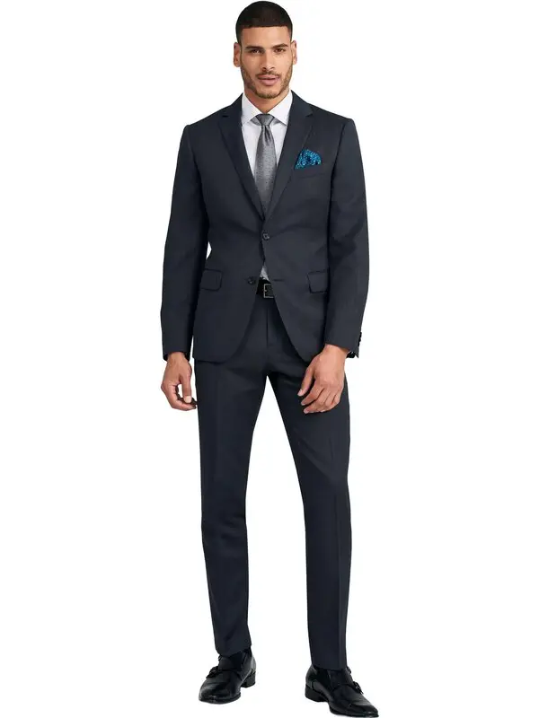INDOCHINO Hereford Cavalry Twill Charcoal Blazer - Gray