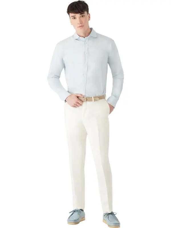INDOCHINO Kentford Linen Silk Pants - Ivory