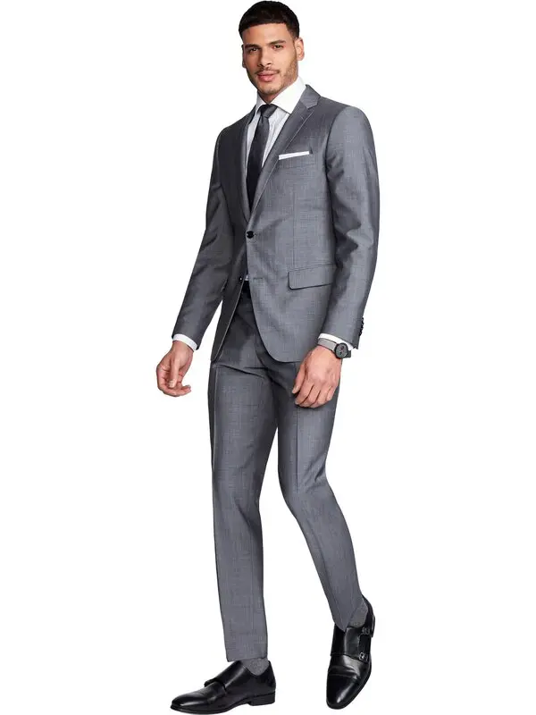 INDOCHINO Hamilton Sharkskin Suit - Gray