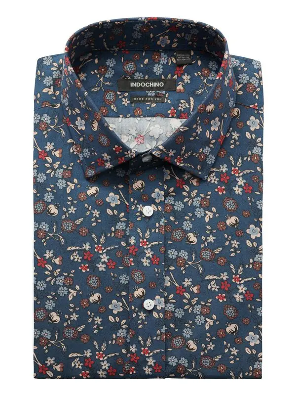 INDOCHINO Jacob Floral Multi Shirt - Navy