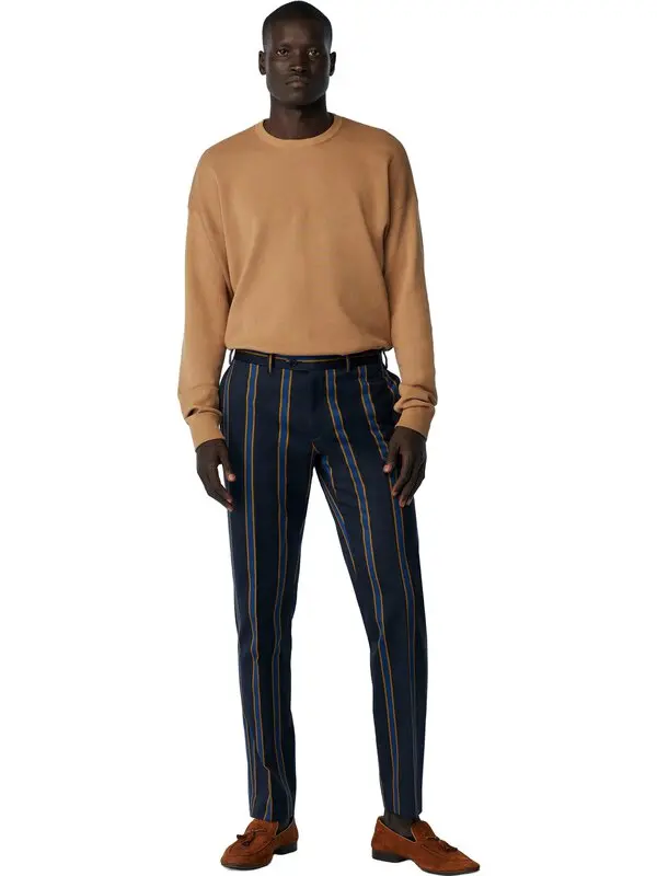 INDOCHINO Bardwell Stripe Pants - Navy