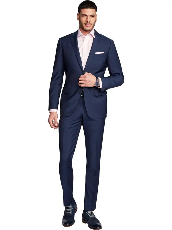 INDOCHINO Hamilton Sharkskin Suit - Blue
