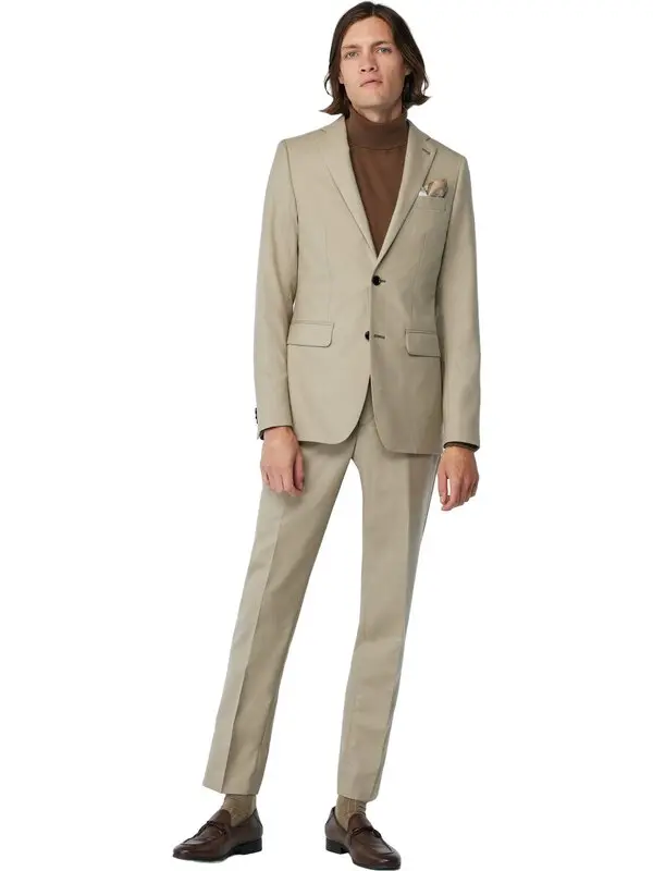 INDOCHINO Hoxton Wool Silk Flannel Suit - Sand