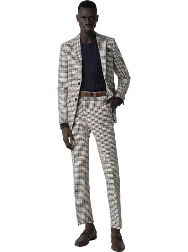 INDOCHINO Murlo Check Suit - Navy