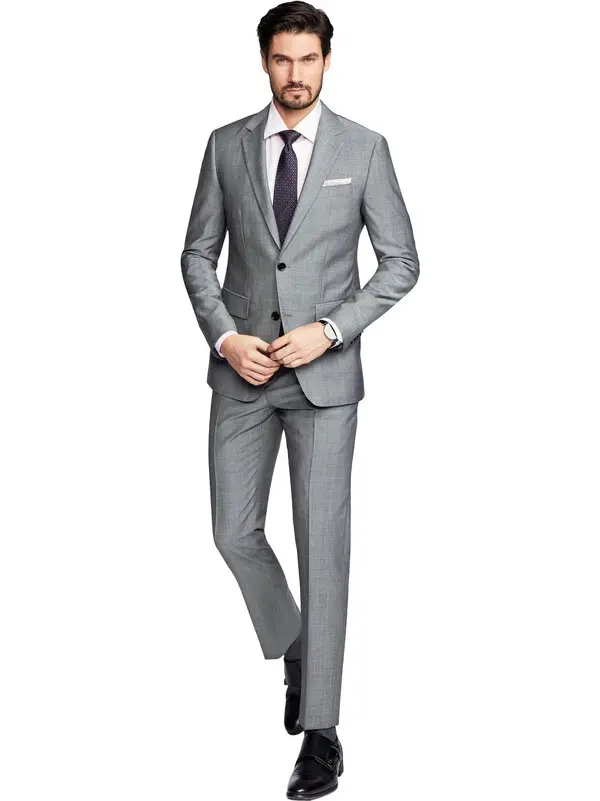 INDOCHINO Hamilton Sharkskin Light Blazer - Gray