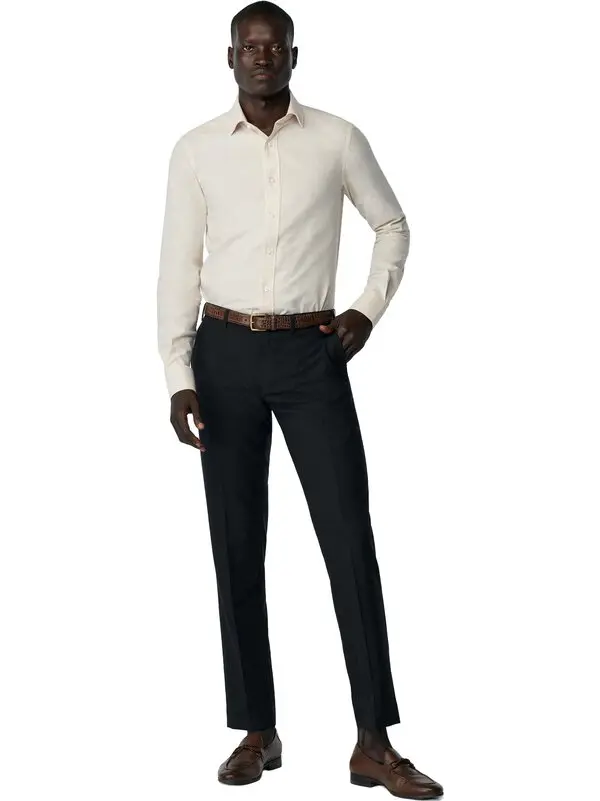 INDOCHINO Stockport Wool Linen Trousers - Black