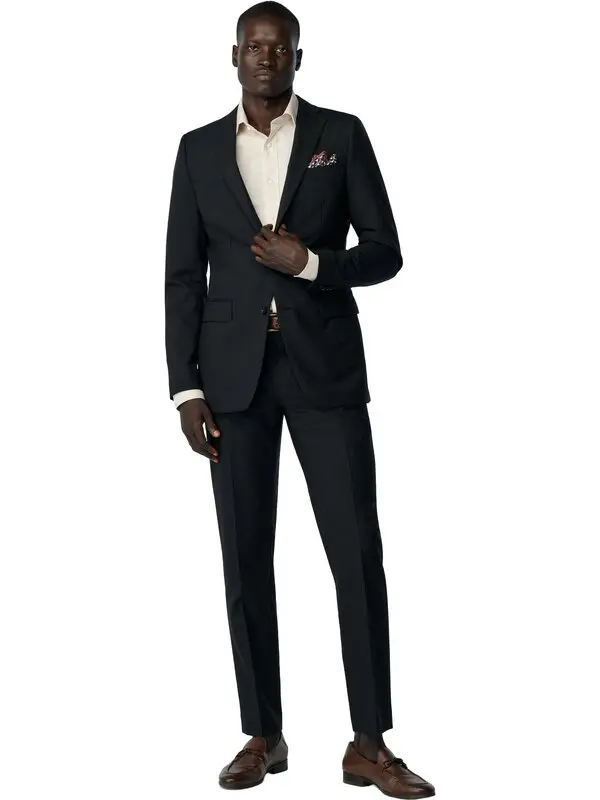 INDOCHINO Stockport Wool Linen Suit - Black