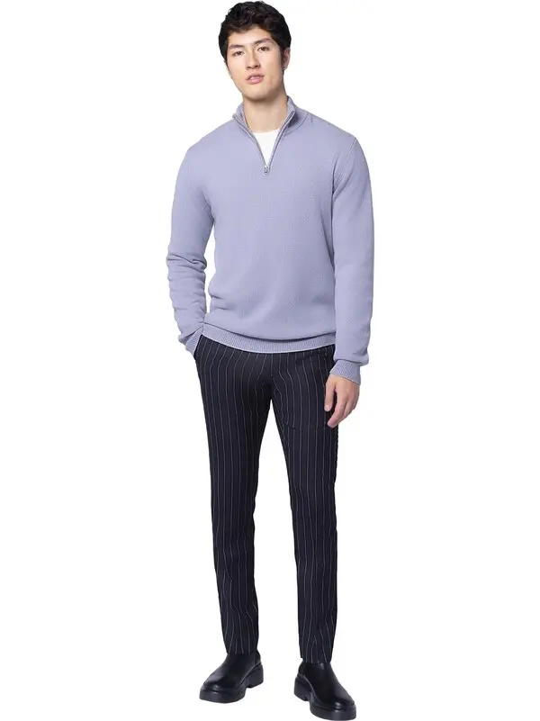 INDOCHINO Quarter Zip Knit Sweater Shirt - Gray