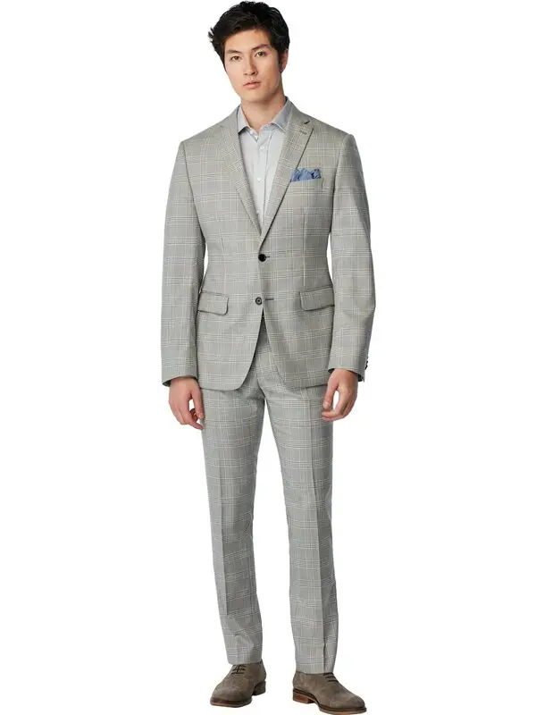 INDOCHINO Lydney Check Light Blazer - Gray