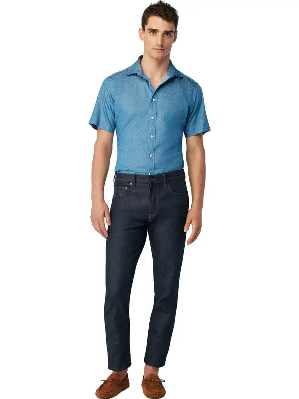 INDOCHINO Lea Floral Print Washed Casual Shirt - Blue