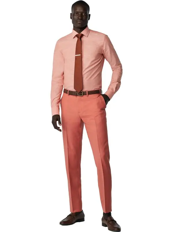 INDOCHINO Hamilton Sharkskin Trousers - Orange