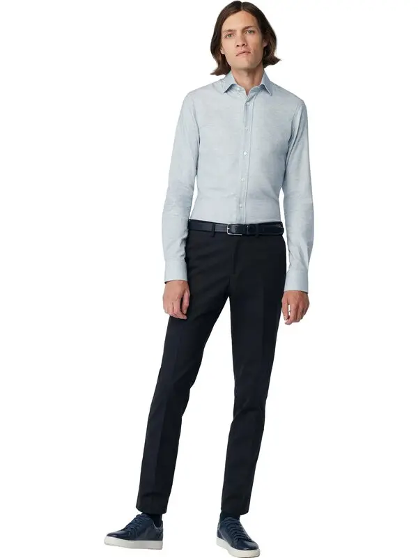 INDOCHINO Jarrod Wool Stretch Light Casual Shirt - Gray