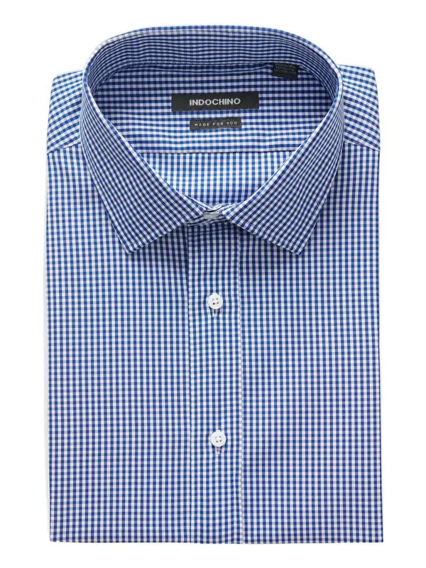 INDOCHINO Hyde Gingham Shirt - Blue