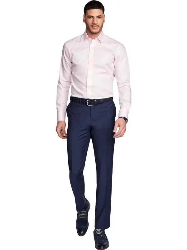INDOCHINO Hamilton Sharkskin Wool-mohair Blend Trousers - Blue