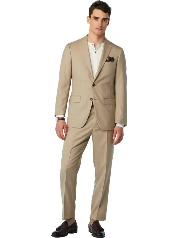 INDOCHINO Odell Wool Silk Suit - Sand