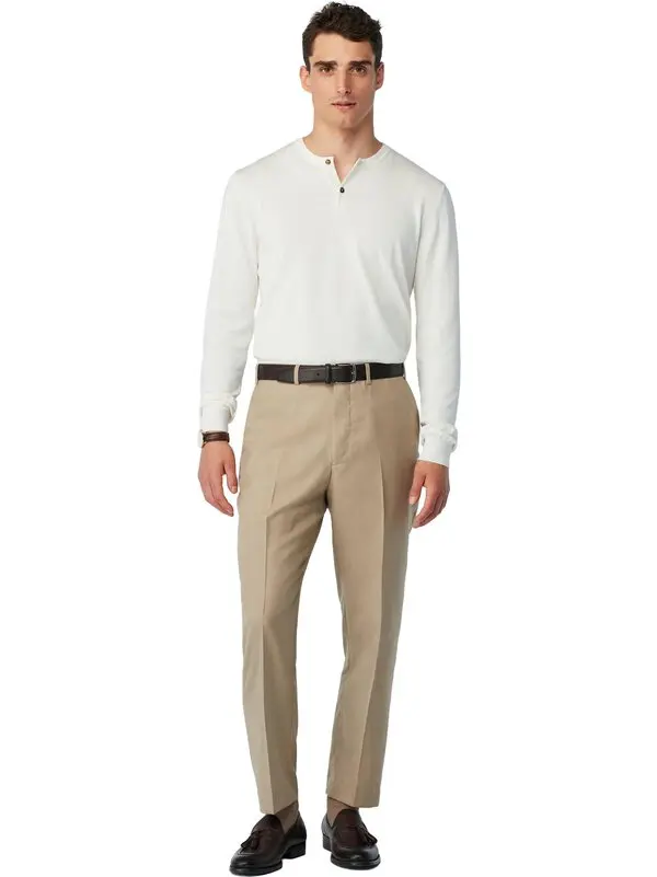 INDOCHINO Odell Wool Silk Pants - Sand