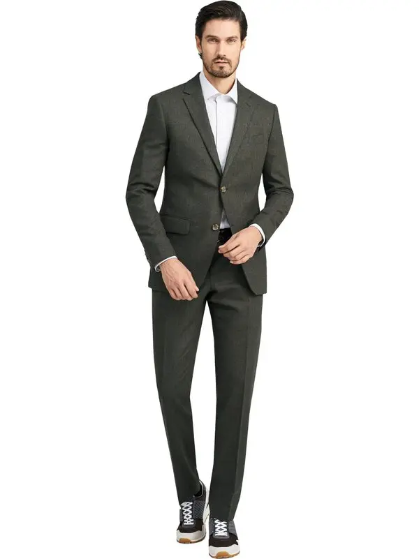 INDOCHINO Hayward Flannel Blazer - Olive