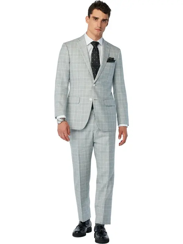 INDOCHINO Outwell Plaid Stone Blazer - Blue