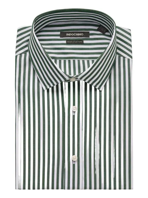 INDOCHINO Hunton Stripe Hunter Shirt - Green