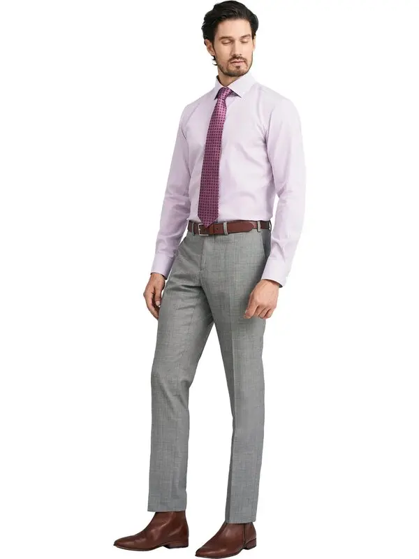 INDOCHINO Hayle Sharkskin Tailored Trousers - Gray